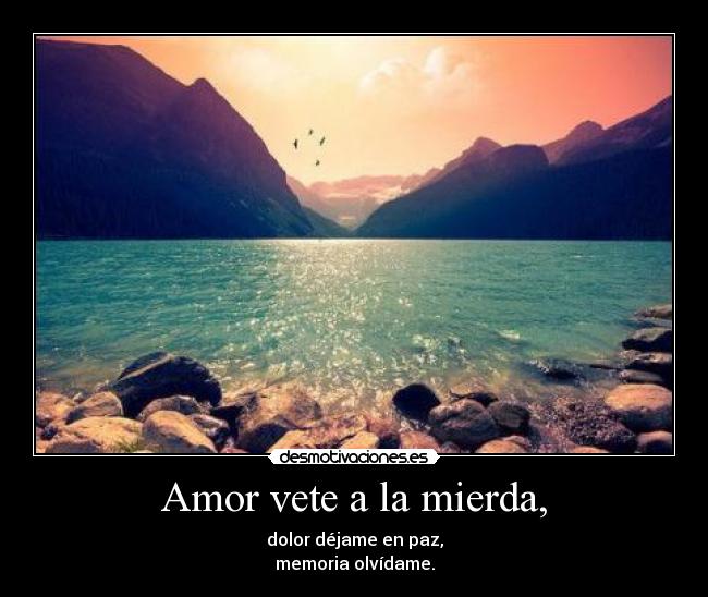 Amor Vete A La Mierda Desmotivaciones