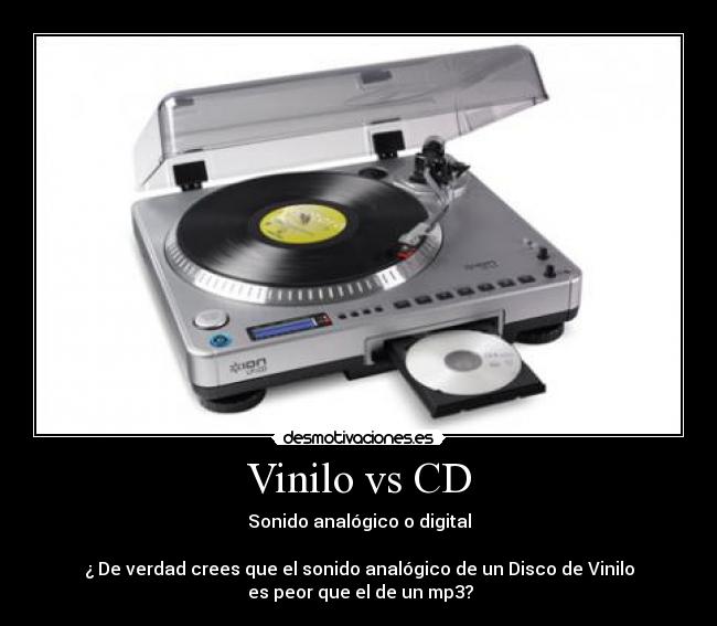 Vinilo vs CD | Desmotivaciones