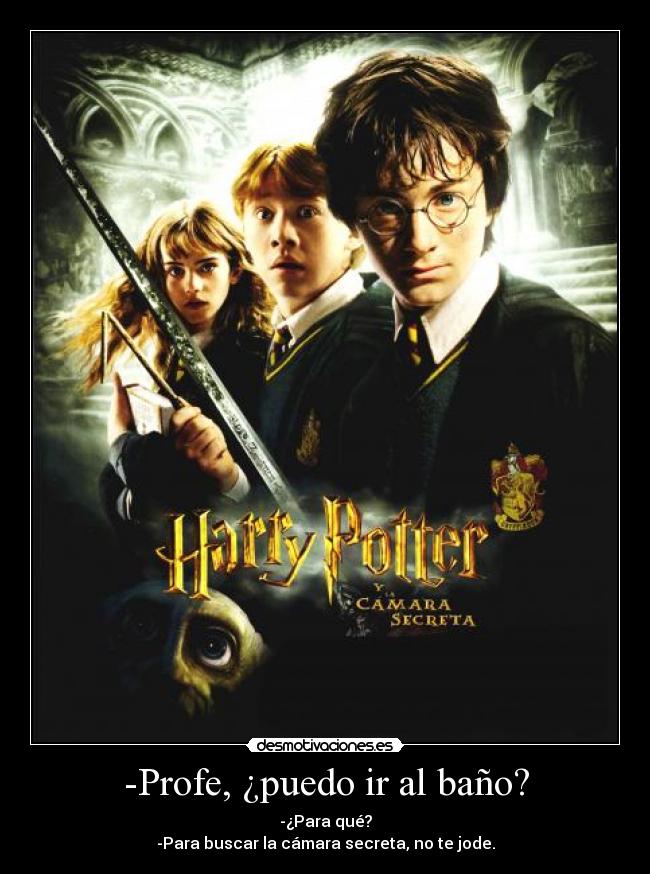 -Profe, ¿puedo ir al baño? | Desmotivaciones