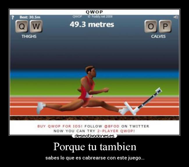 Imágenes y Carteles de QWOP | Desmotivaciones