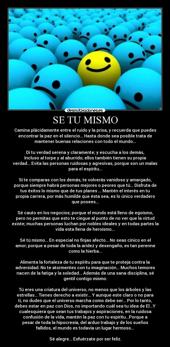 SE TU MISMO | Desmotivaciones