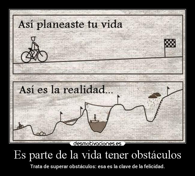 Es parte de la vida tener obstáculos | Desmotivaciones