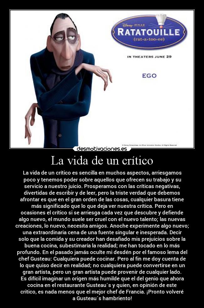 La vida de un crítico | Desmotivaciones