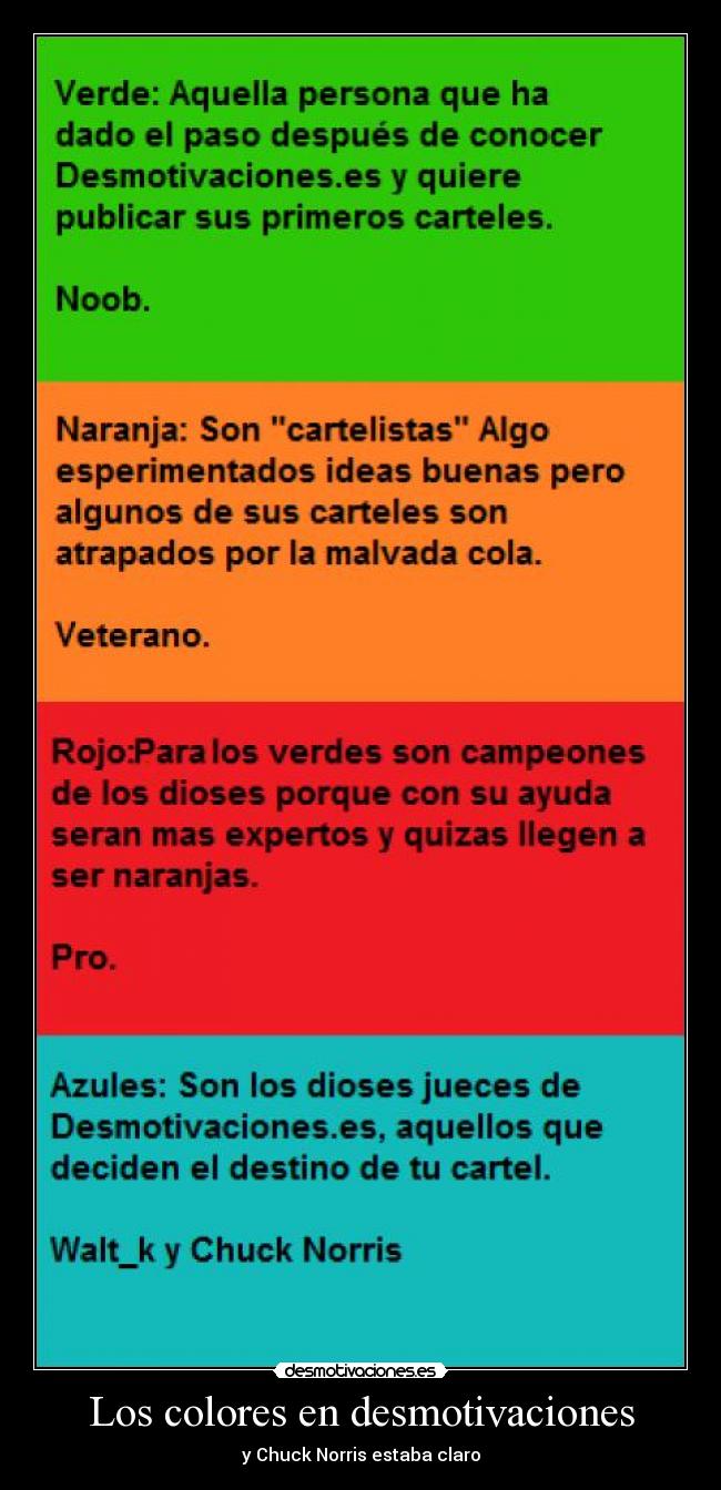 Los colores en desmotivaciones | Desmotivaciones