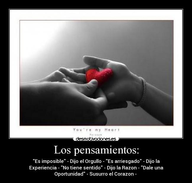 Los pensamientos: | Desmotivaciones
