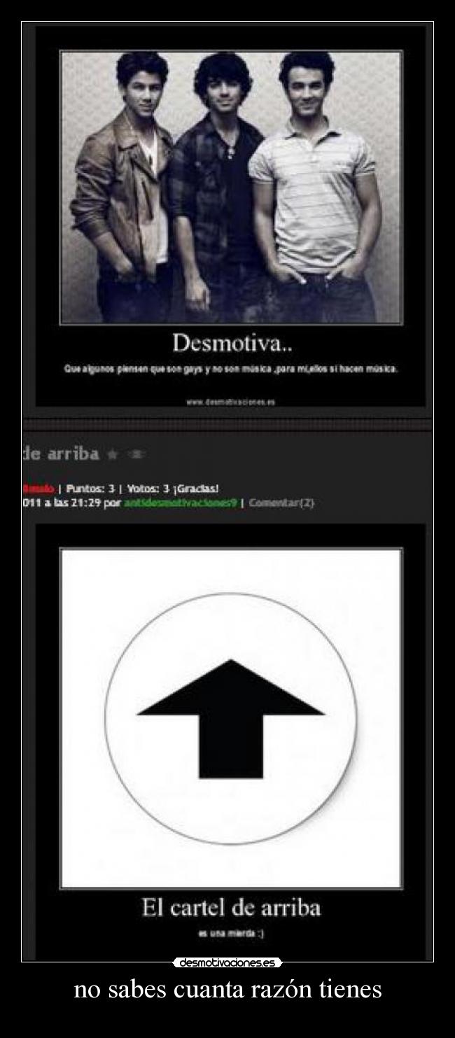 no sabes cuanta razón tienes | Desmotivaciones