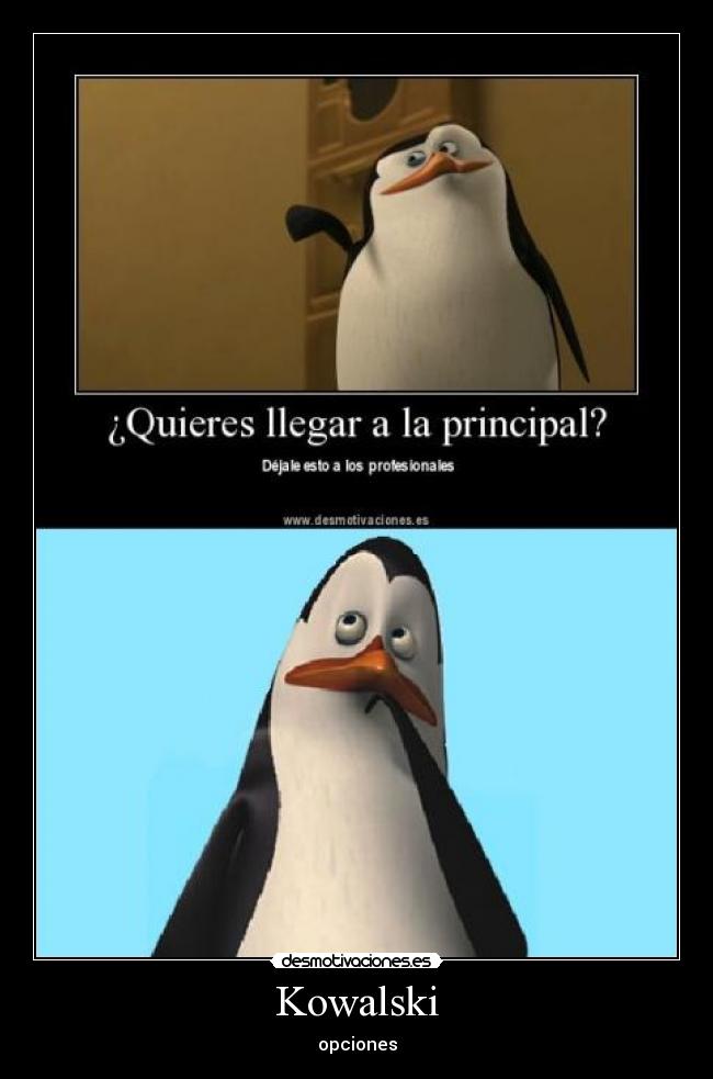 Imágenes y Carteles de KOWALSKI | Desmotivaciones