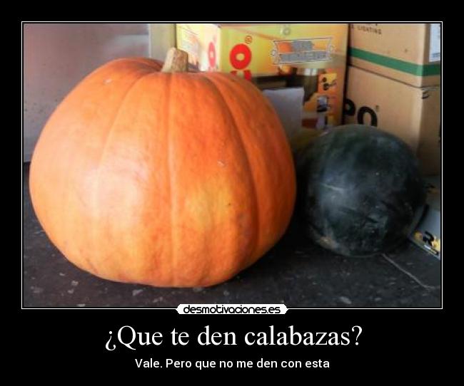 ¿Que te den calabazas? | Desmotivaciones