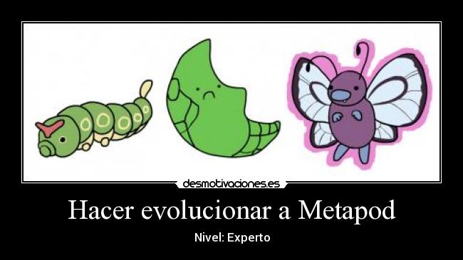 Hacer evolucionar a Metapod | Desmotivaciones