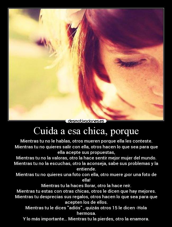 Imágenes y Carteles de CUIDALAS | Desmotivaciones