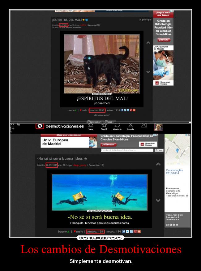 Los cambios de Desmotivaciones | Desmotivaciones