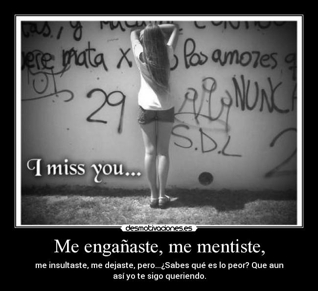 Me engañaste, me mentiste, | Desmotivaciones